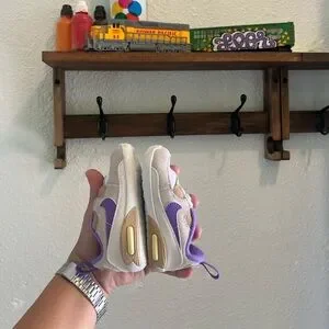 Nike | Shoes | Nike Air Max 9 White Action Grape Crib Shoes 4c | Poshmark